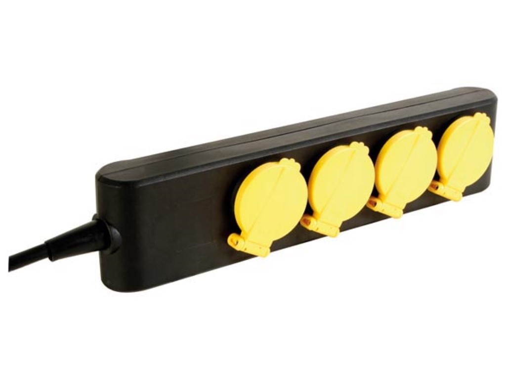 4-WAY SOCKET-OUTLET - IP44 - FRENCH SOCKET - Radioduo.fi verkkokauppa