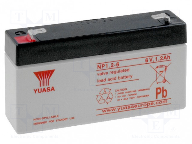 AKKU: LYIJYHAPPO - 6V - 1,2AH - AGM - AUTOMAATTINEN - 97X25X54,5MM NP1.2-6 - Radioduo.fi ...